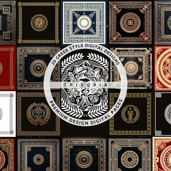 Roman Key Border Rugs - Etsy