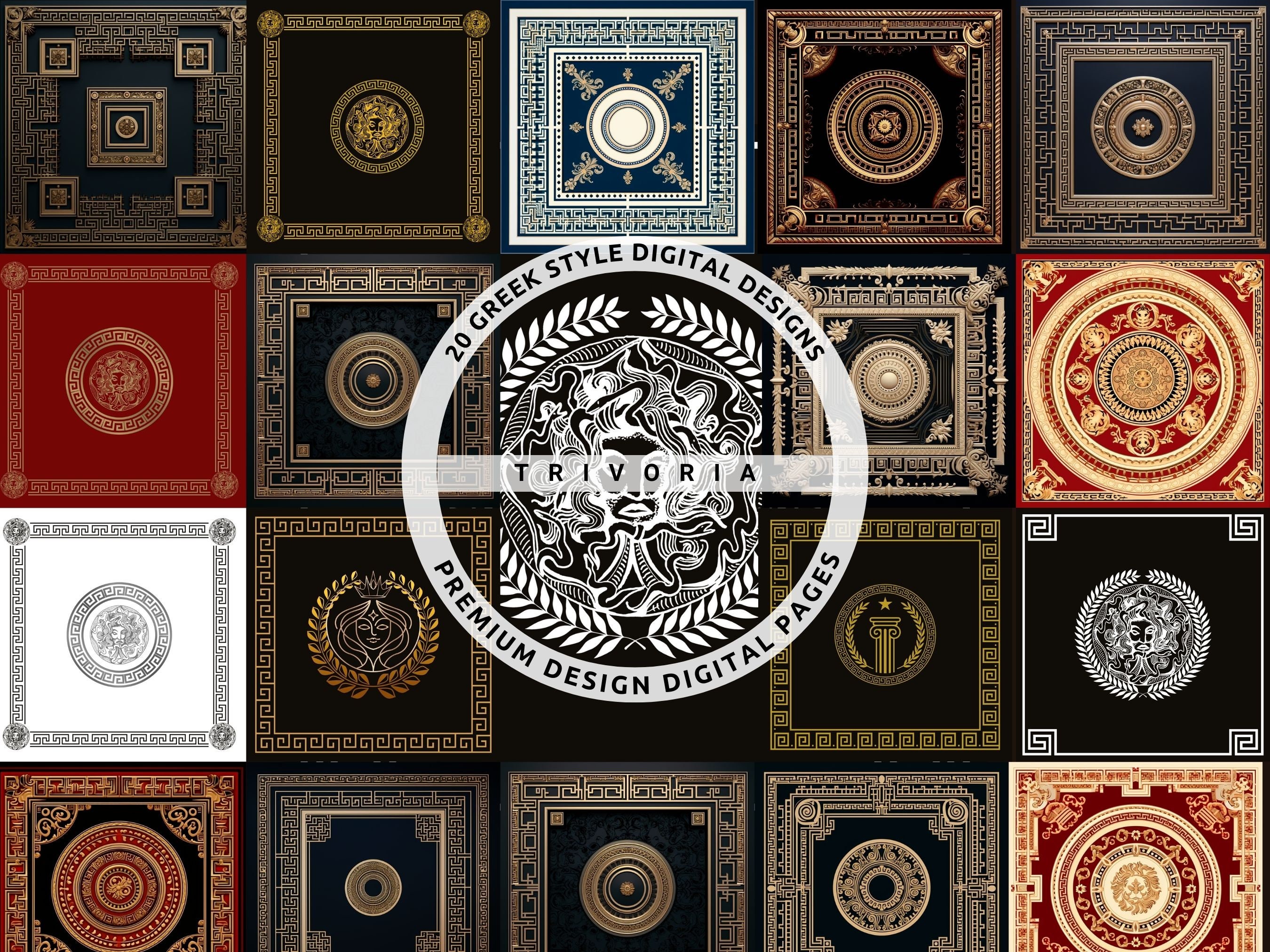 Meander Border Greek Wave Pattern: Greek Key Frame - Etsy