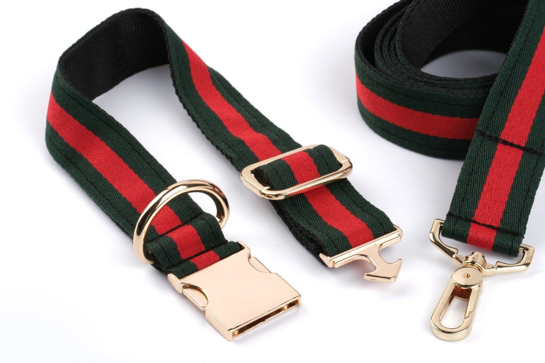 Green and Red Dog Collar,inspired Collar and Leash Set. Designer Dog ...