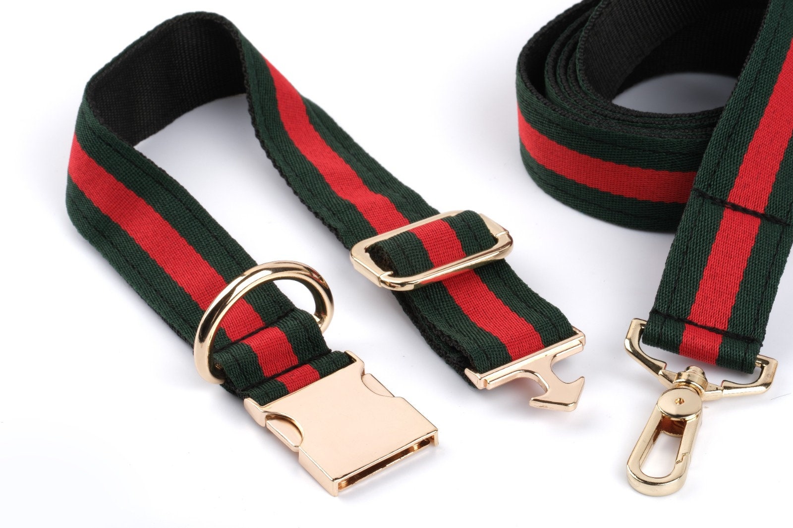Green and Red Dog Collar,inspired Collar and Leash Set. Designer Dog ...