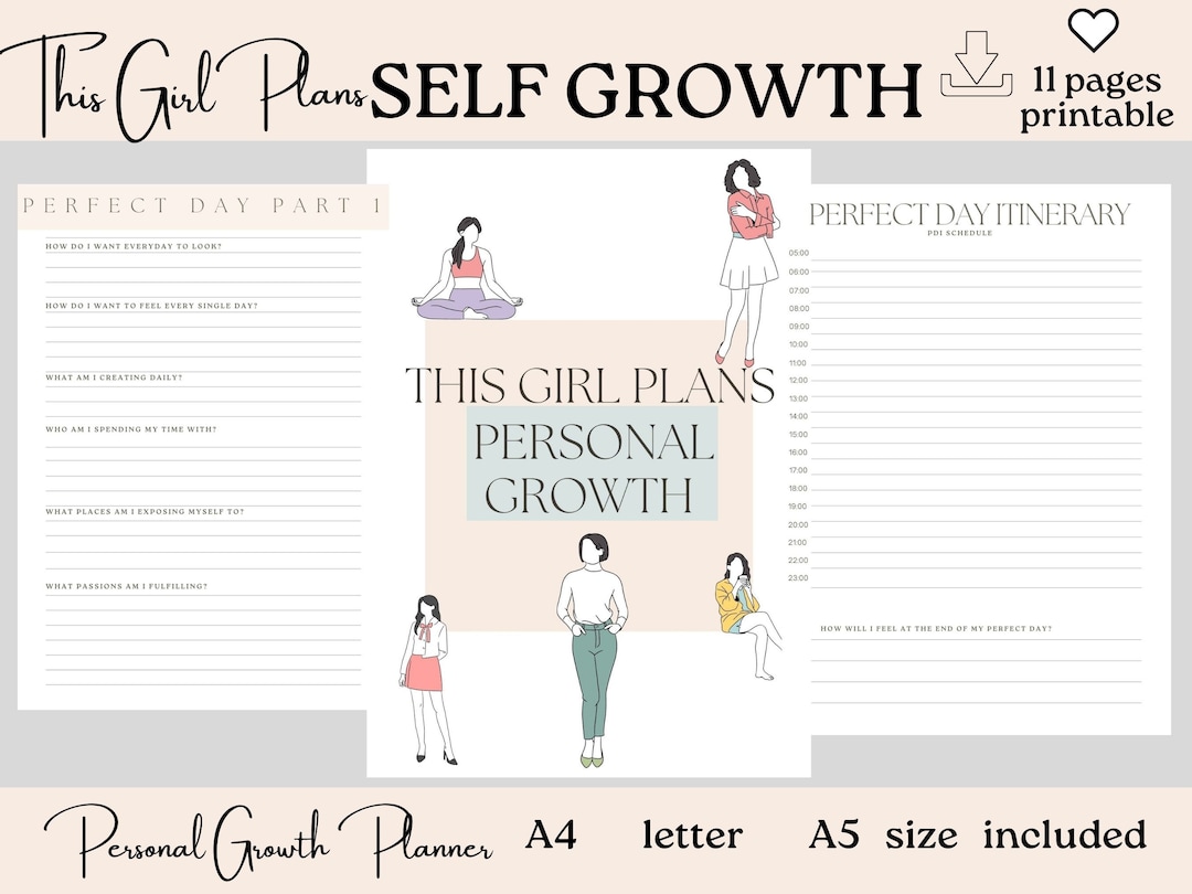 Personal Growth Planner / Journal / Self Growth/ Self Improvement ...
