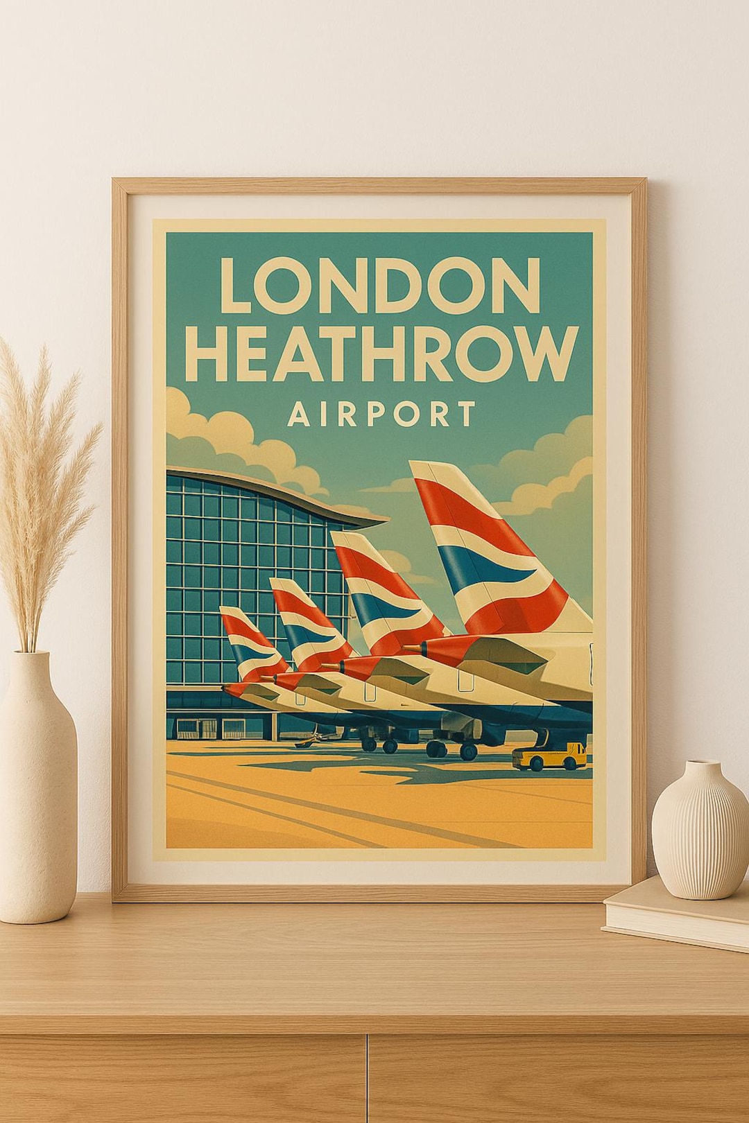 Vintage Style London Heathrow Airport (terminal 5 - British Airways ...