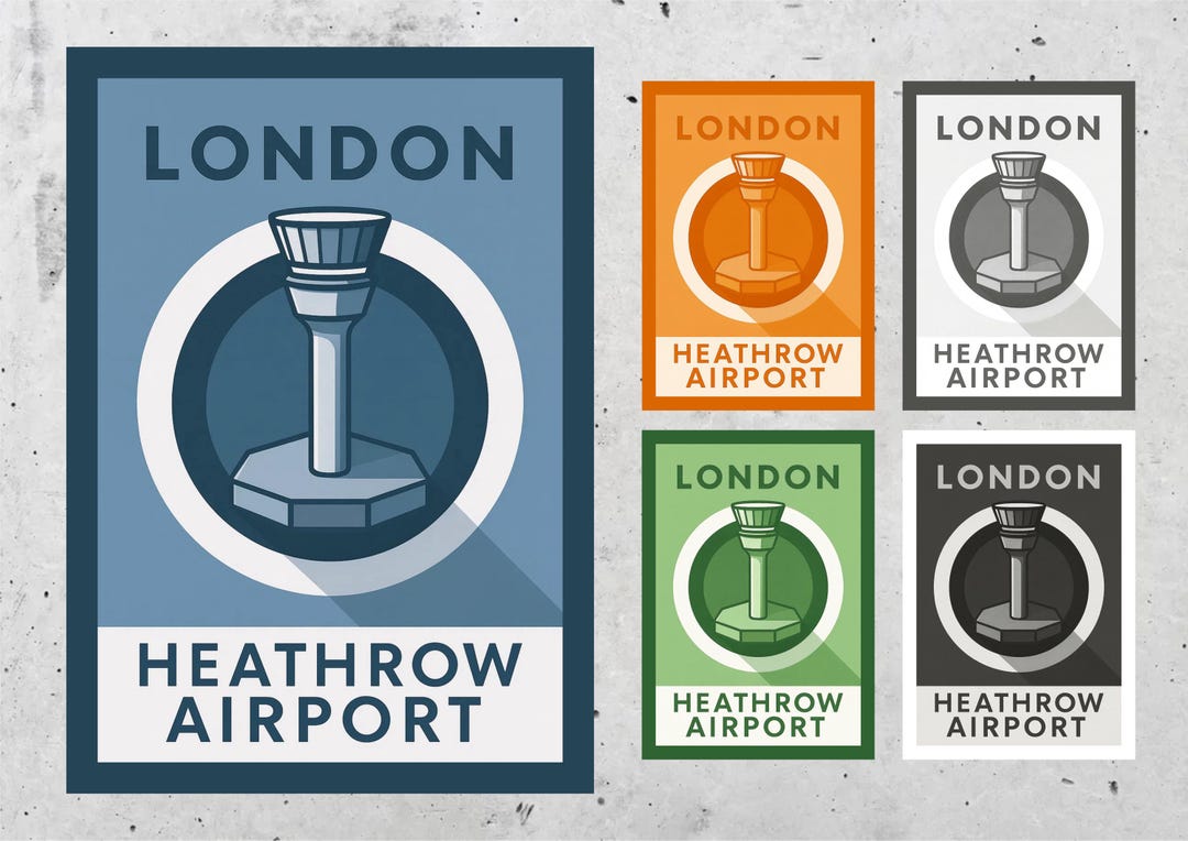 London Heathrow Airport Air Traffic Control Tower (ATC) Poster - Etsy
