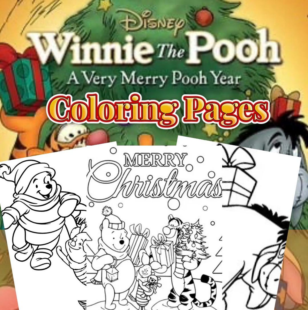 Winnie the Pooh Christmas Coloring Pages Christmas Disney Edition ...