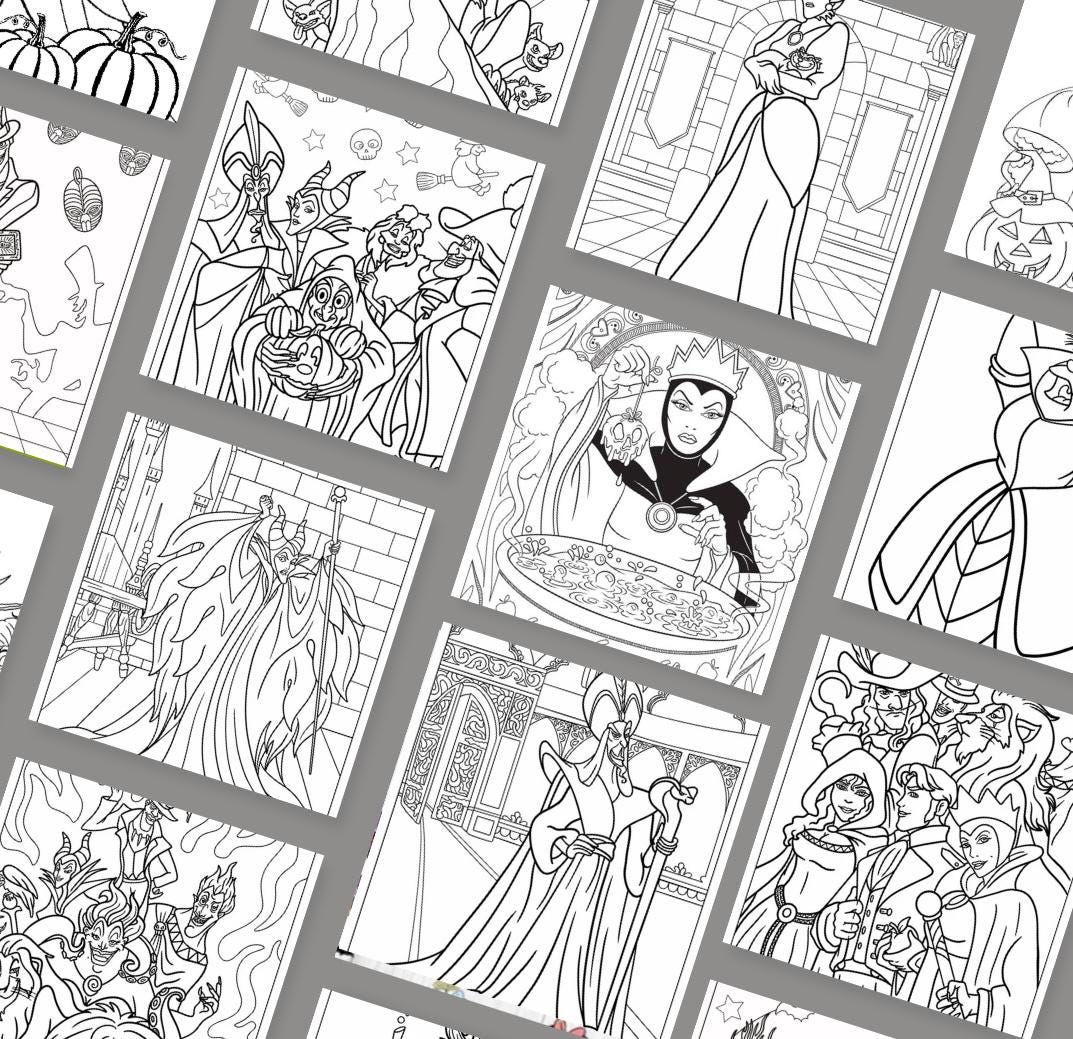 60 PAGES Greatest VILLAINS Favorite Characters Coloring Book ...