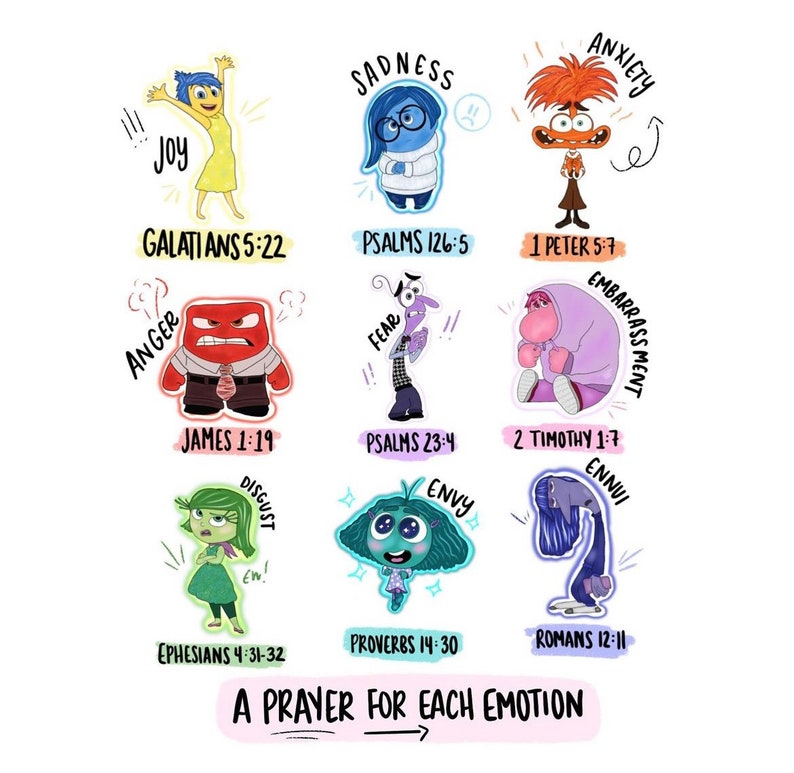 Inside Out 2 Bible Prayers Edition A Prayer for Each Emotion Digital ...