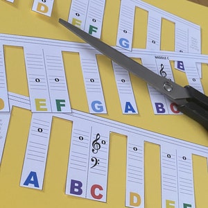 Piano Keyboard Overlay, to Help to Teach or Learn to Play the Piano ...