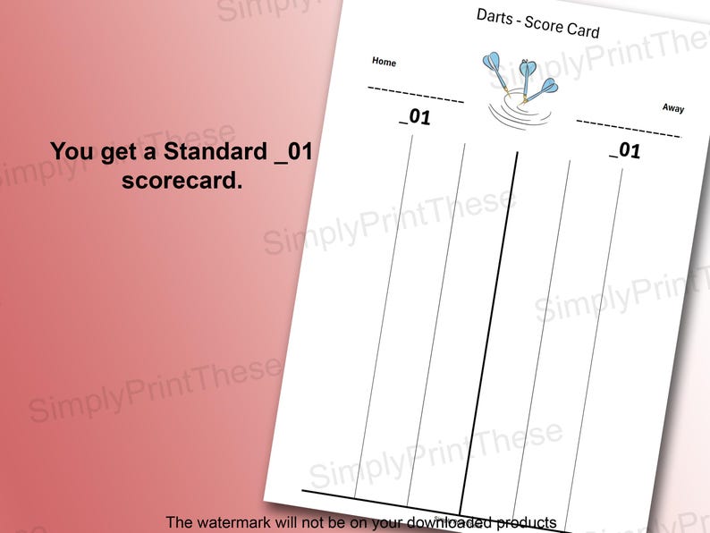 Printable Darts Score Sheets, Checkout Chart, _01 Games, Darts Cricket ...