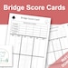 Printable Bridge Score Sheets to Record Your Bridge Card Games, Bridge ...