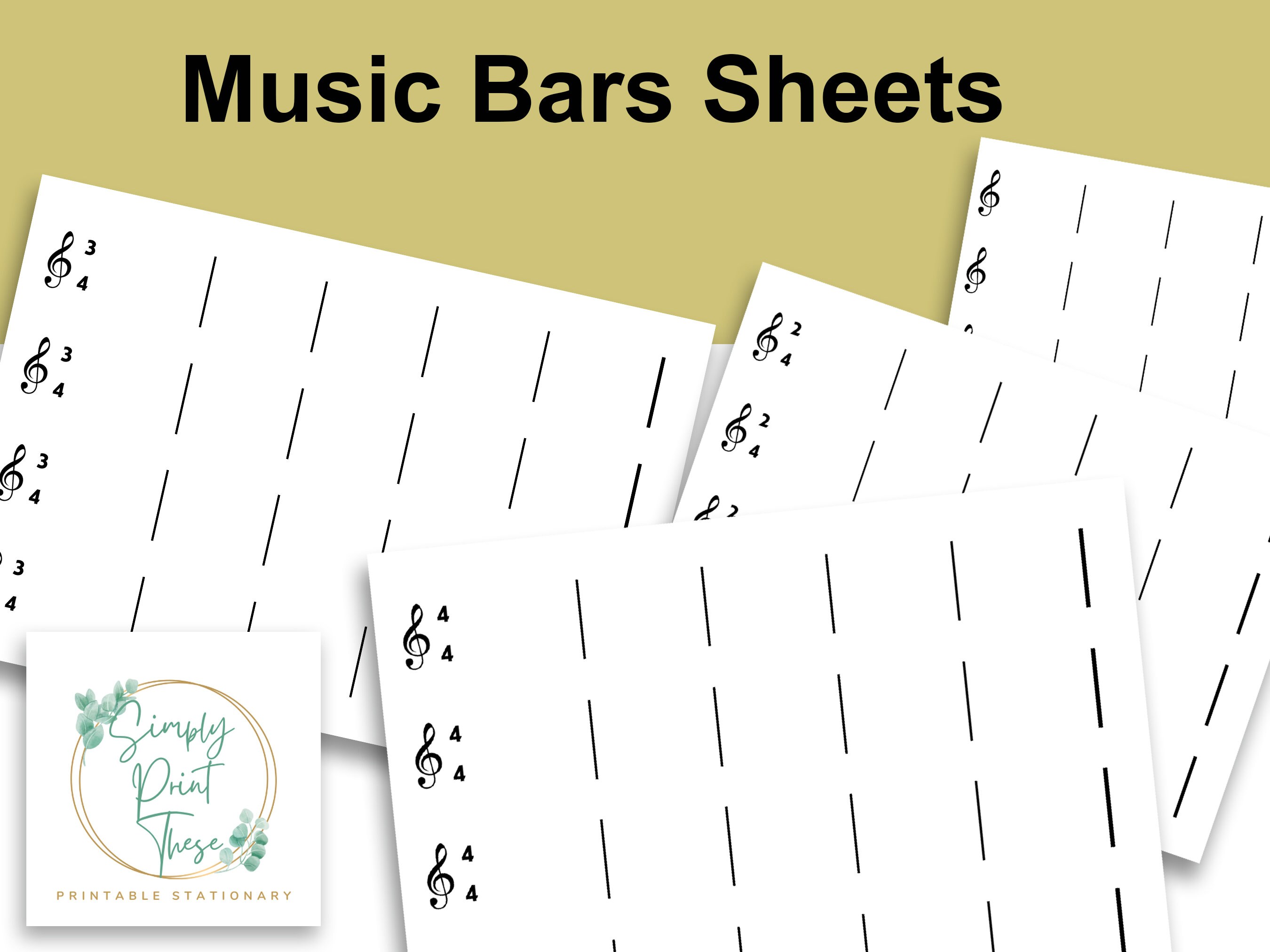 Printable Music Bars Training Sheets for Music Tutors and for - Etsy
