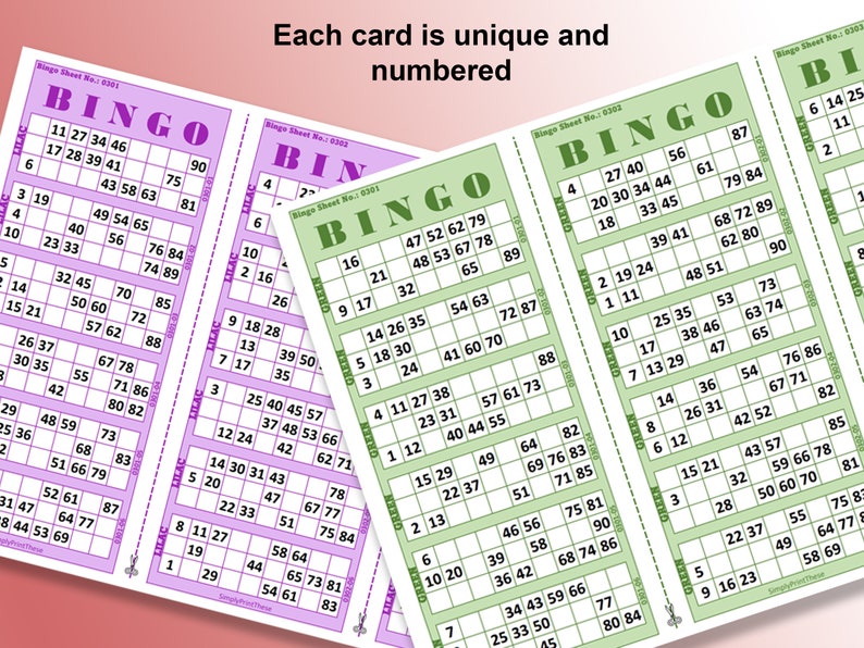 Printable Bingo Cards: 6300 Unique Sheets With Call Board (digital ...