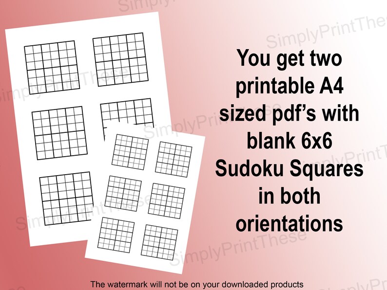 Printable Blank Sudoku Squares, 9x9, 16x16, 6x6 and 4x4 Sudoku Squares ...