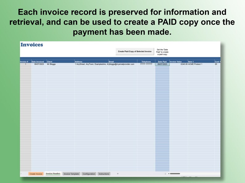 Invoice Creator, Excel Spreadsheet to Help You Create Great Looking ...
