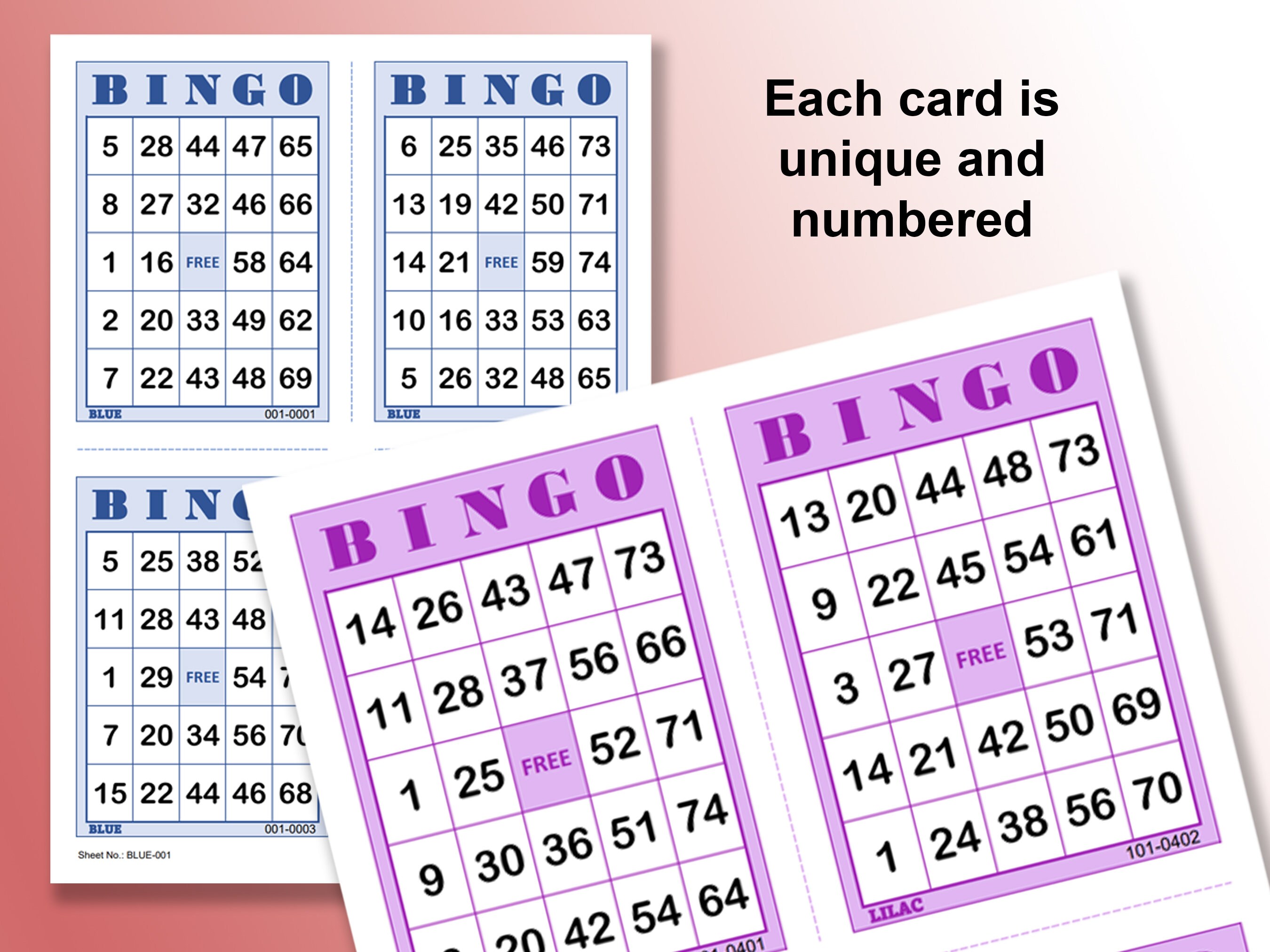 7000 Unique US Style Bingo Cards With Call Board (instant Download) - Etsy