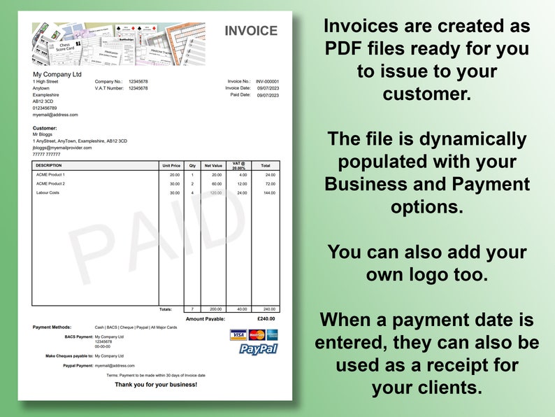 Invoice Creator, Excel Spreadsheet to Help You Create Great Looking ...