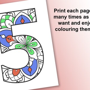 Printable A4 Mandala Numbers for Colouring In, Great for All Ages ...