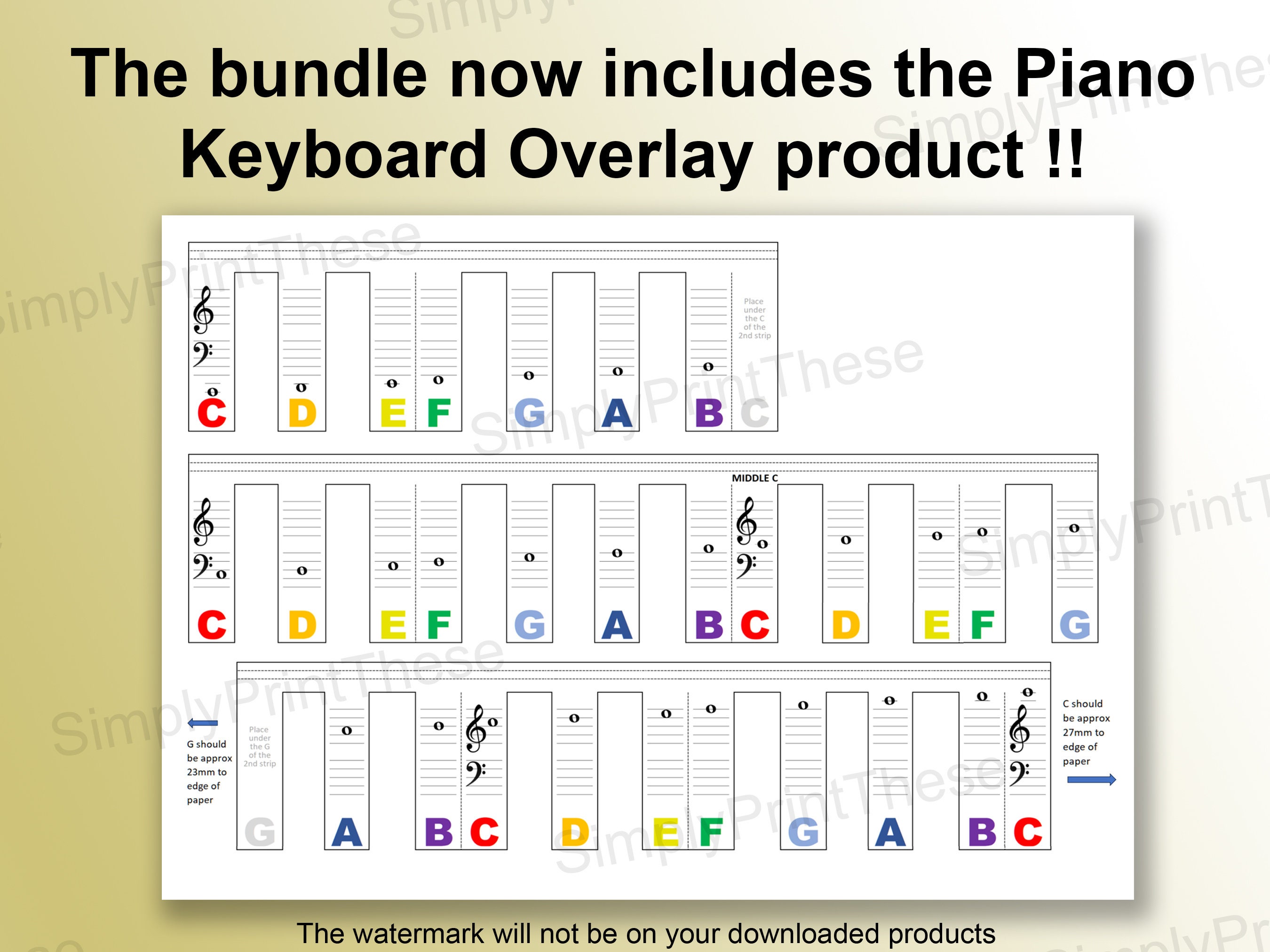 25 Music Worksheets With Staves, Bars, Notes, Flashcards & Piano ...