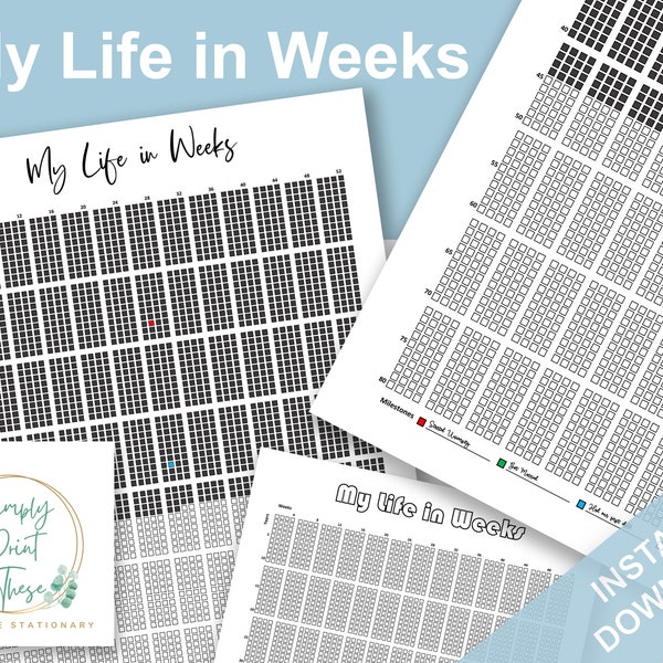 Life Chart Weeks - Etsy