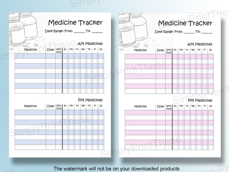Never Forget to Take Your Medicine With These Printable Medicine ...