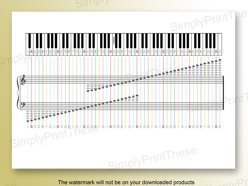 PDF Printable Music Pitch/notes Sheets for Music Tutors and for Music ...