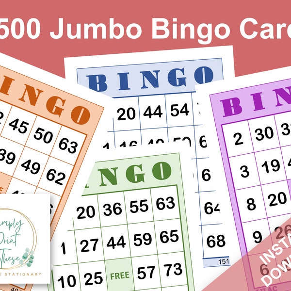 Bingo Sheets - Etsy