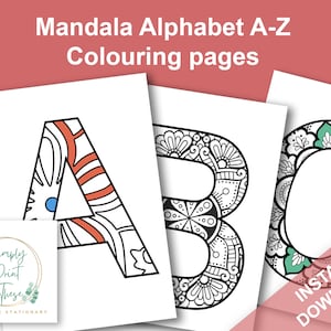 Printable A4 Mandala Letters for Colouring In, Great for All Ages ...