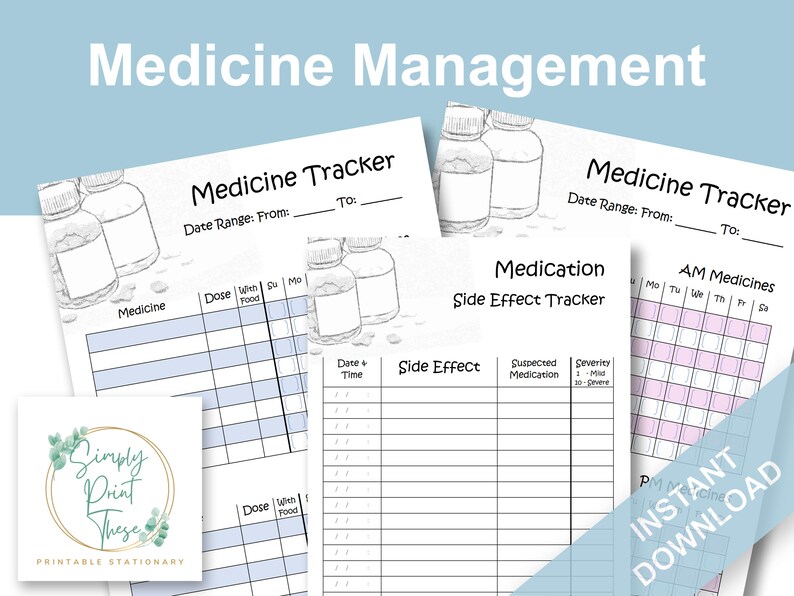 Never Forget to Take Your Medicine With These Printable Medicine ...