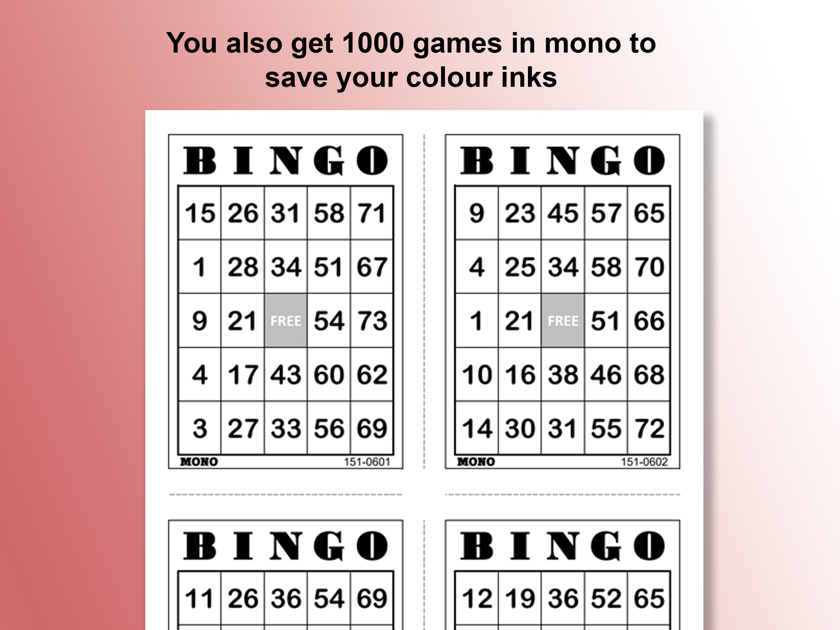 7000 Unique US Style Bingo Cards With Call Board (instant Download) - Etsy