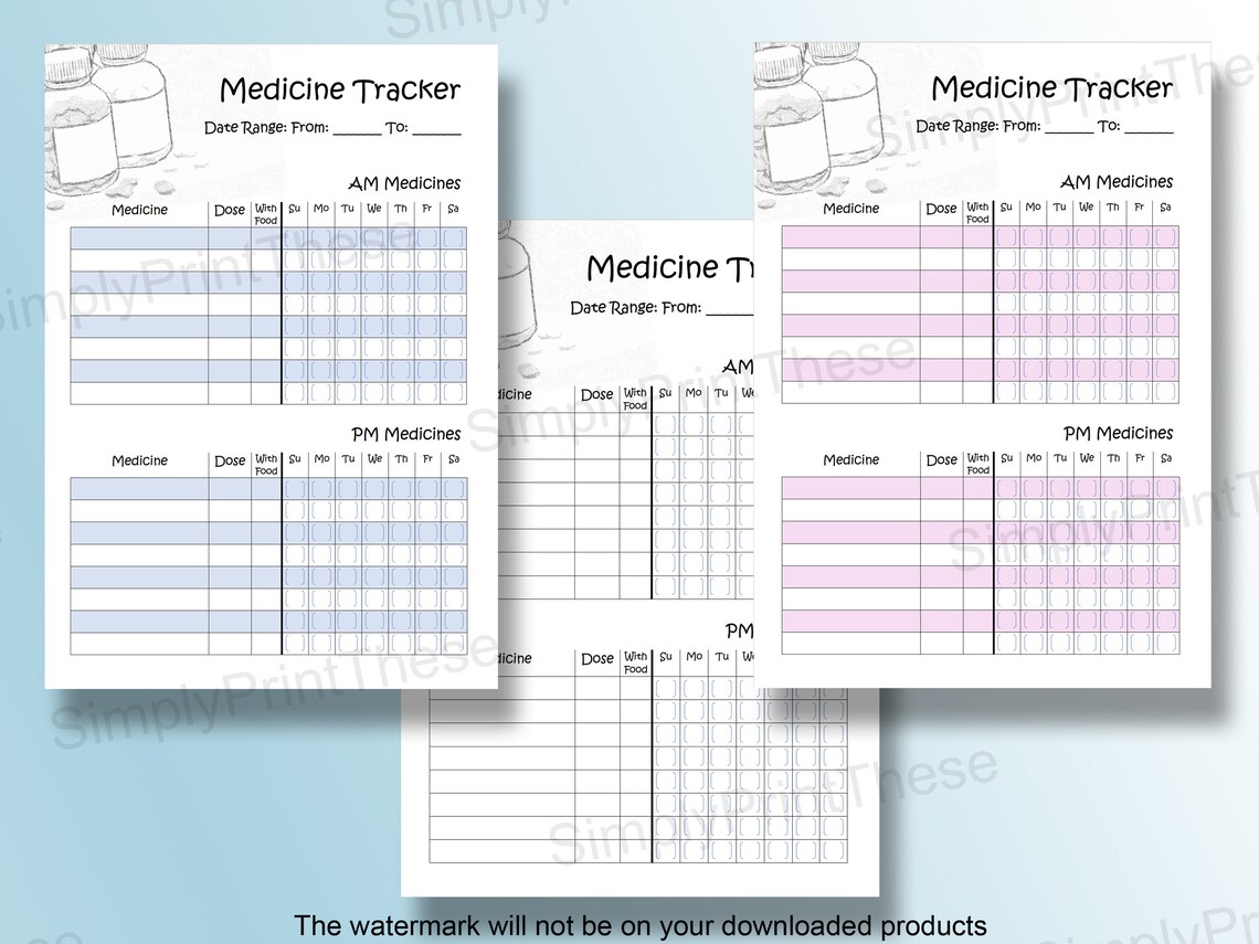 Never Forget to Take Your Medicine With These Printable Medicine ...