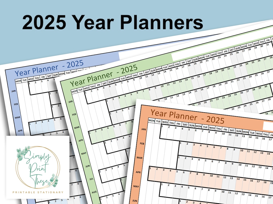 Printable 2025 PDF A4/A3/A2 Yearly Planner Great to Help You - Etsy