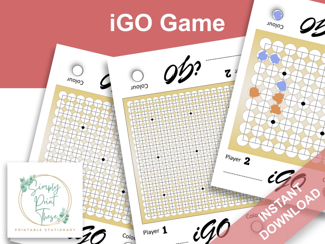 Printable Igo Sheets, based on the Popular Game of GO. Play GO ...