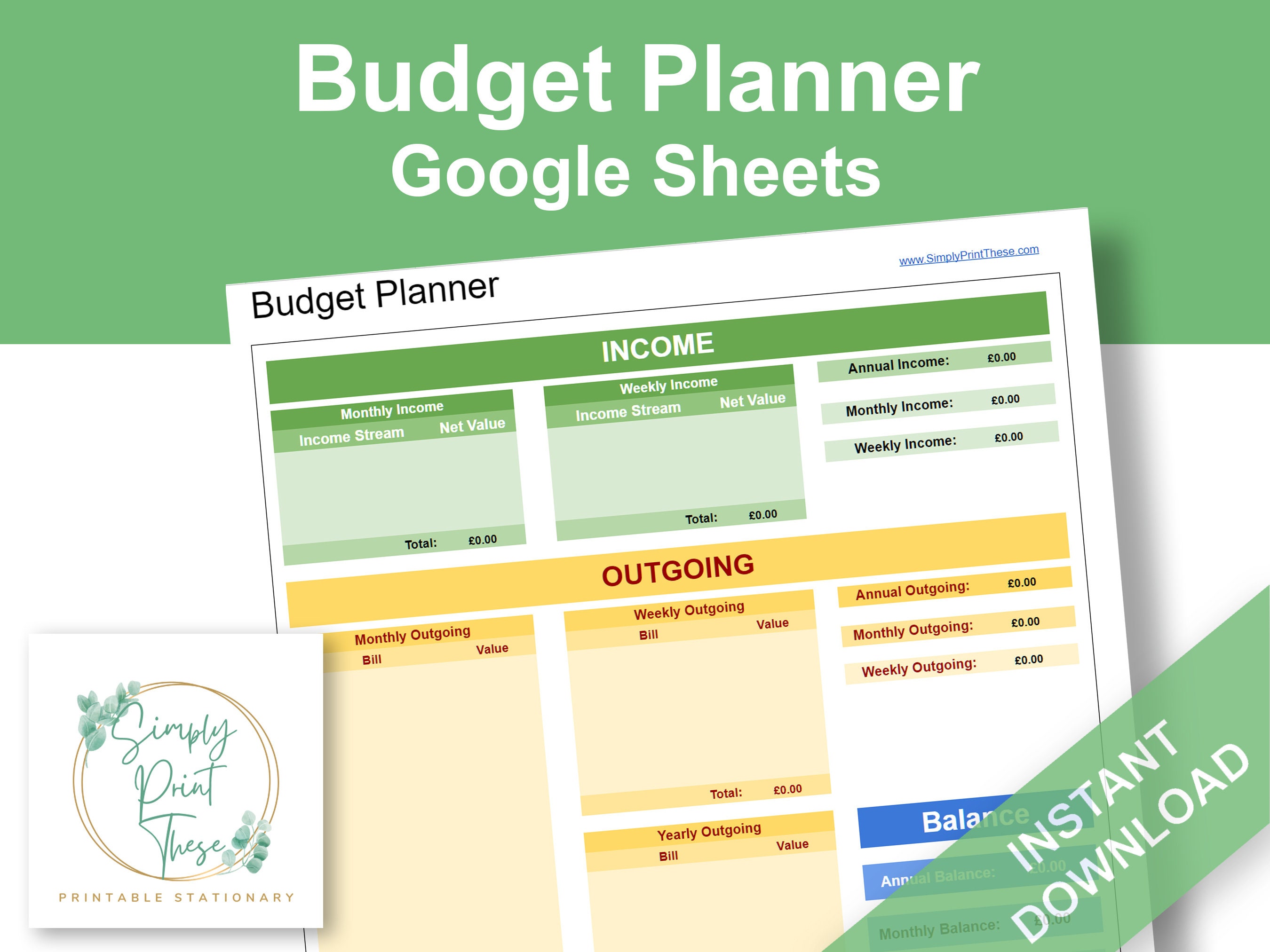 Interactive Budget Planner Google Sheet to Help You Plan Your Finances ...