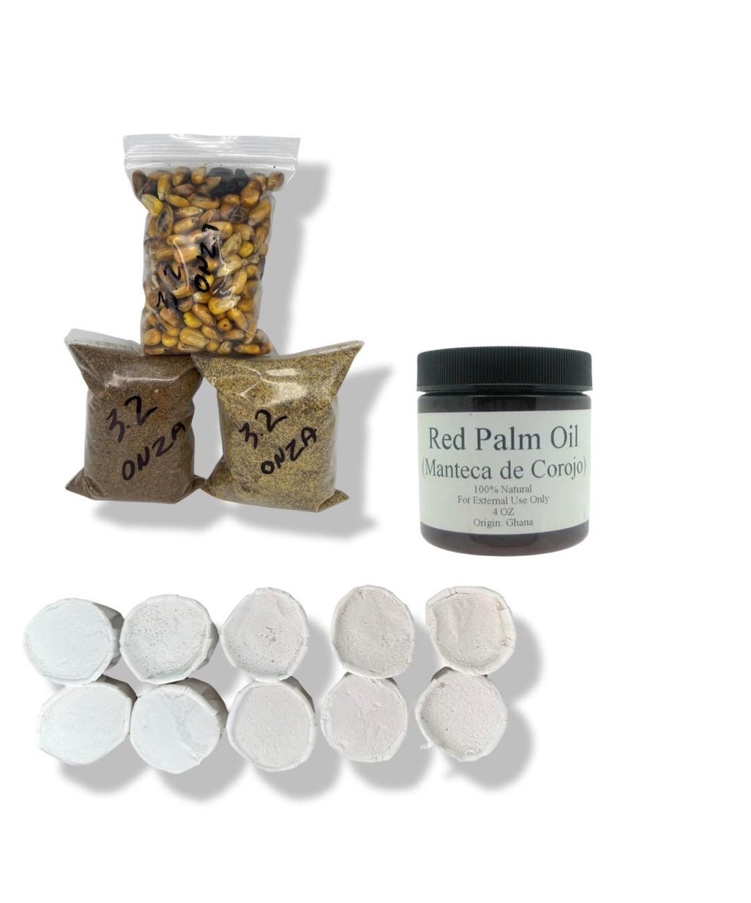 Smoked Fish, Jutia, Roasted Corn, Epó Elegua Offering Kit, Santeria ...