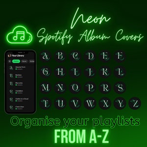Neon Spotify Album Covers - Organise Your Playlists With Clean and ...