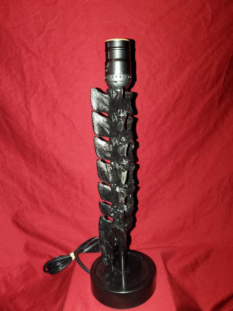 Boar Vertebrae Desk Lamp. 20 Handmade Desk Lamp Using Wild Boar ...