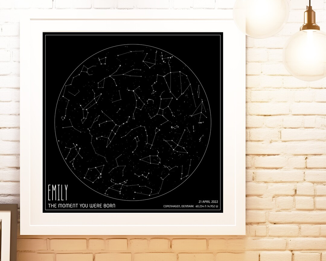 Custom Star Map - Constellation Map - Special Gift - Date/time/location ...