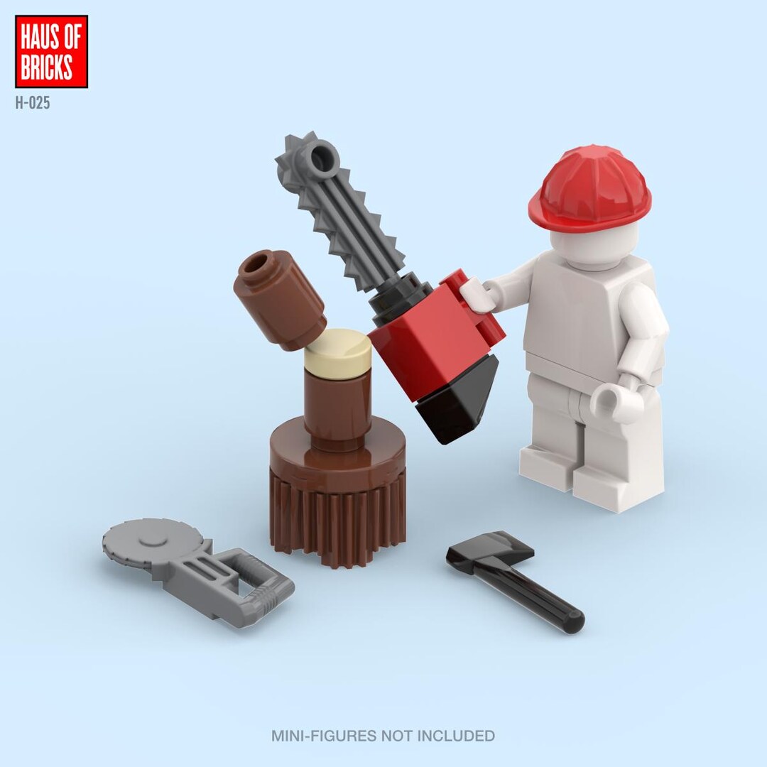 Lumberjack/forester Kit mini-figure Scale Custom Lego Kit - Etsy