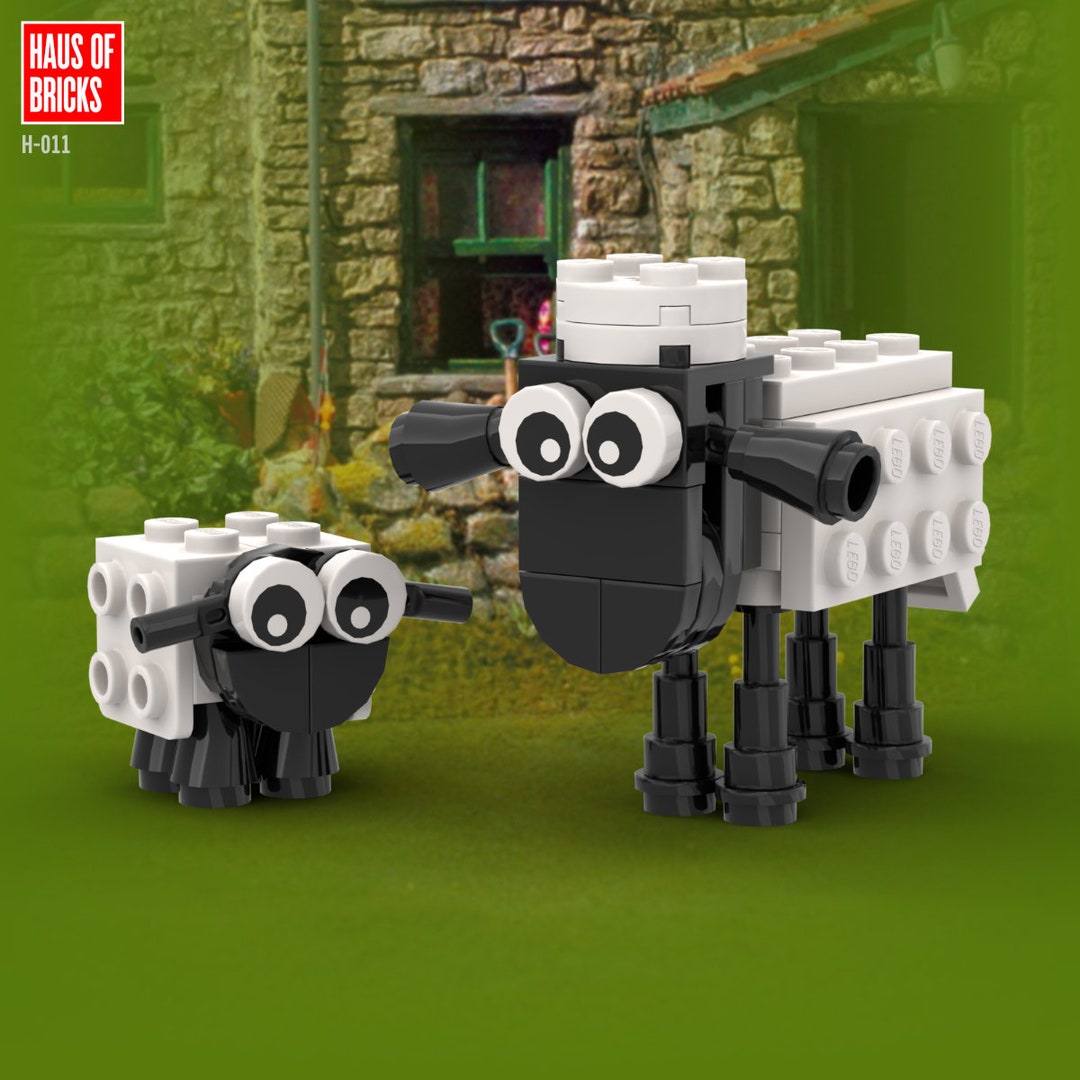 Cartoon Sheep and Lamb Custom Kit Made With Real Lego Bricks - Etsy