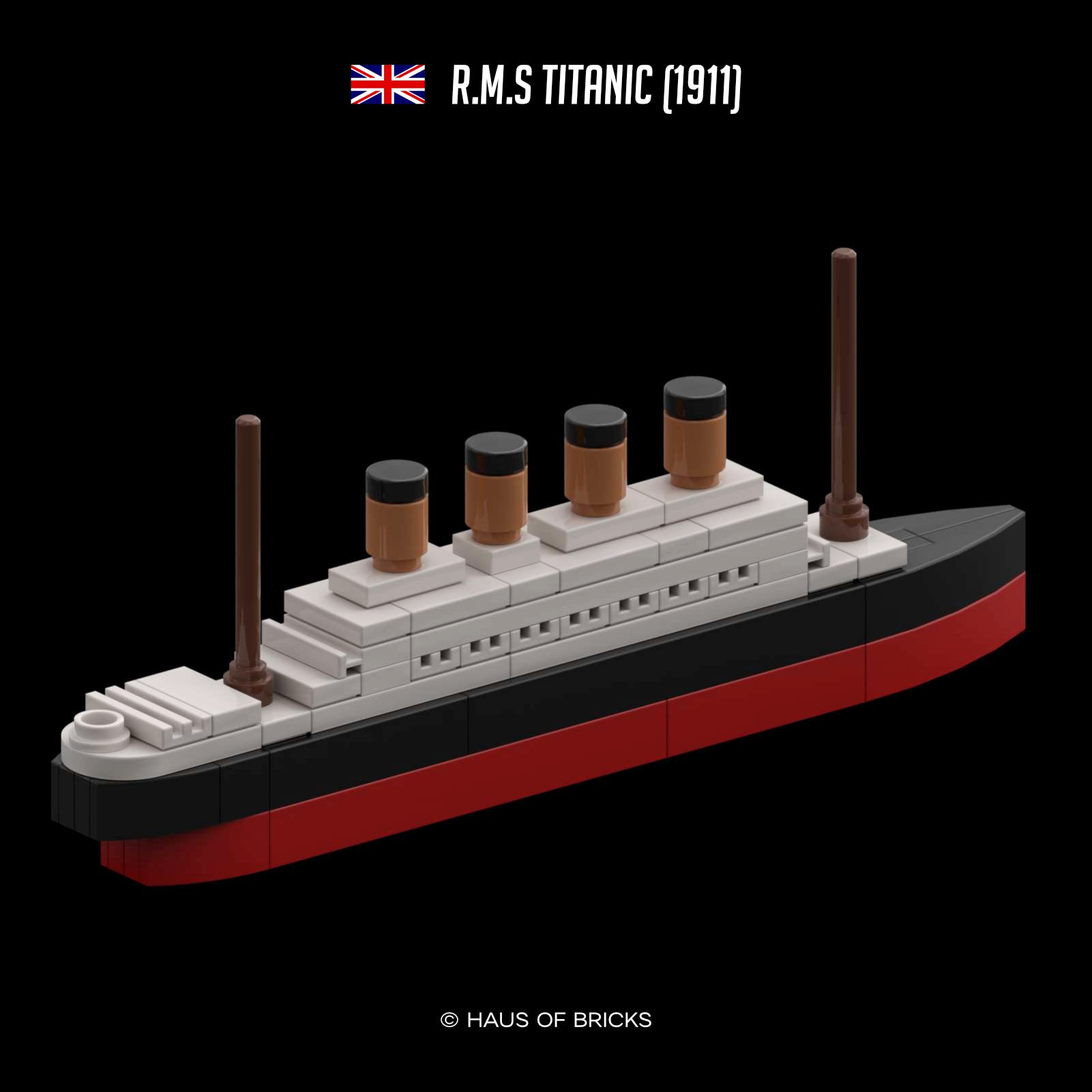 RMS Titanic Custom Kit With Real Lego Bricks and Pieces - Etsy Canada