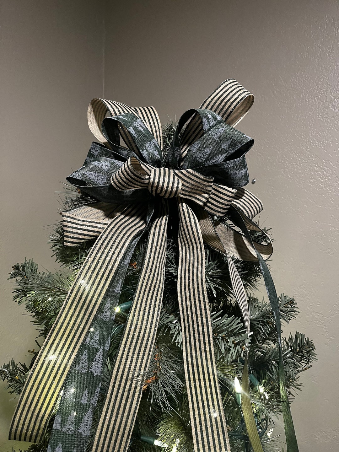Tree Bow Topper Set of 5 Bows - Etsy