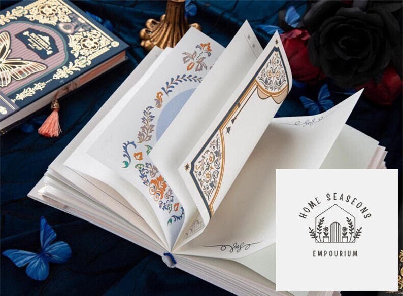 Butterfly Journal Retro Gothic Notebook Colorful Inner Pages - Etsy