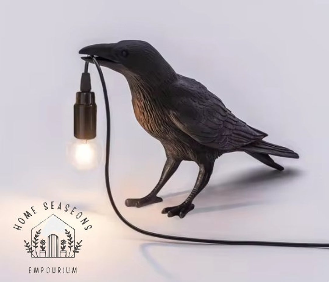 Raven Lamp Crow Table Night Light Living Boho Bedroom Decoration Wall ...
