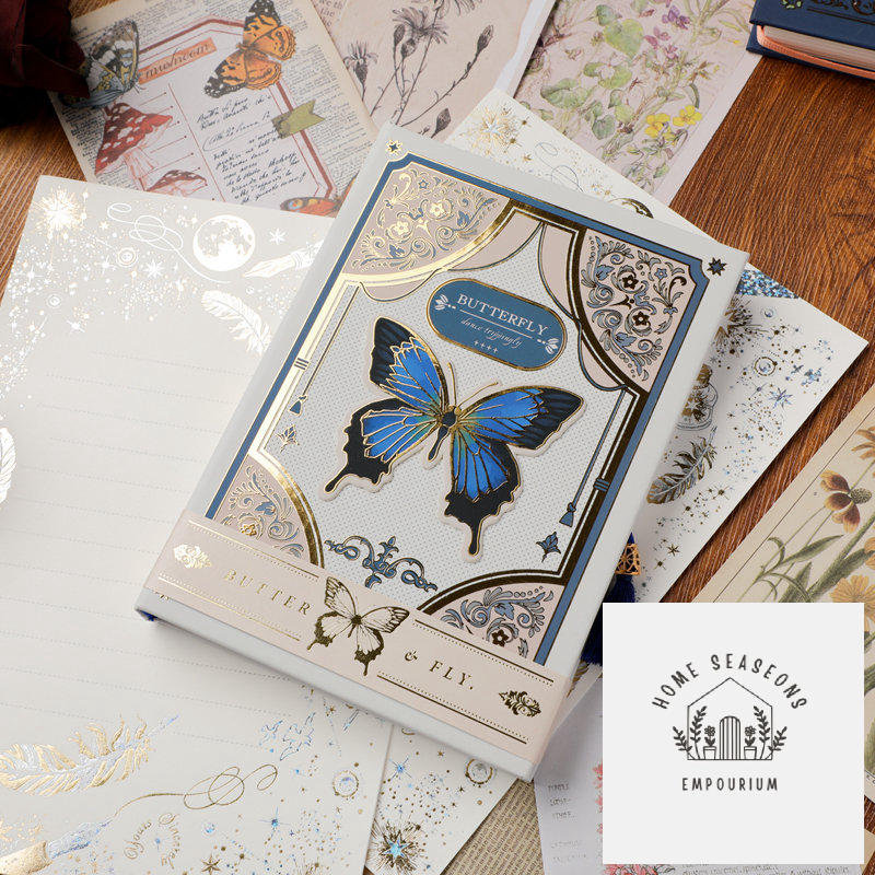 Butterfly Journal Retro Gothic Notebook Colorful Inner Pages - Etsy