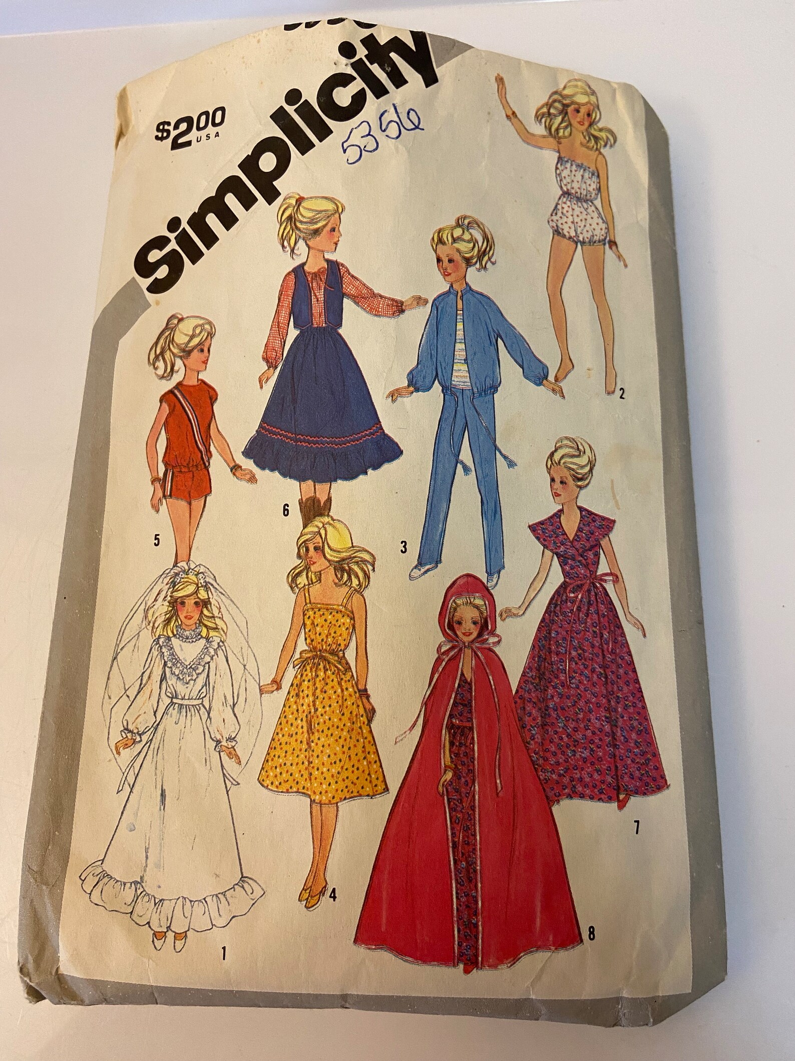 1981 Barbie Clothes Pattern. Simplicity #5356. Used, All Pieces Here ...