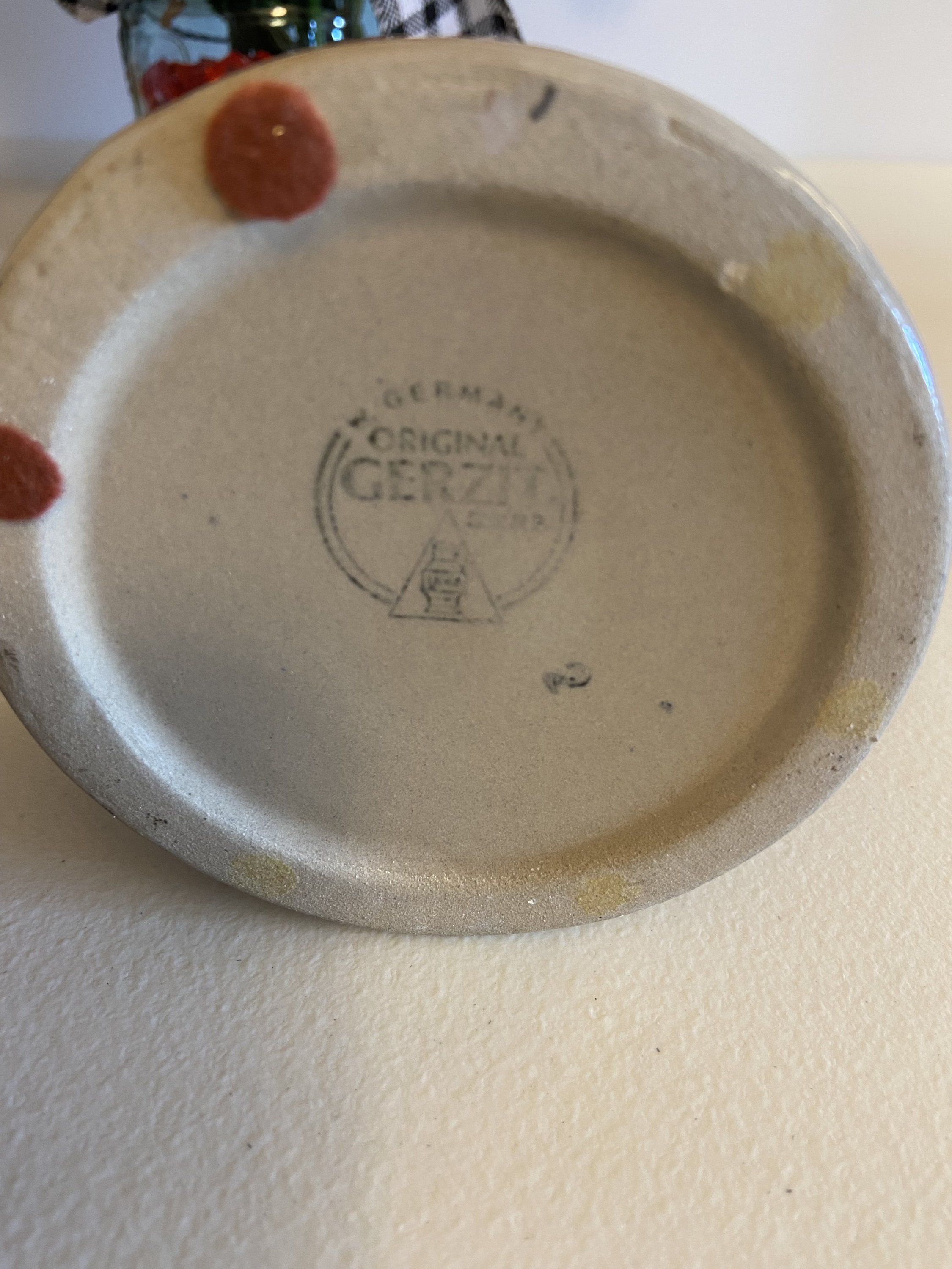 Vintage Gerz Pottery Hand Painted, Flag Bearers German Lidded Beer ...