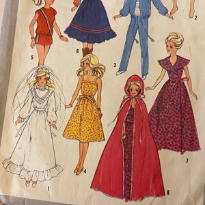 1981 Barbie Clothes Pattern. Simplicity #5356. Used, All Pieces Here ...