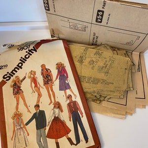 Barbie and Ken Wardrobe to Sew. Simplicity 5807. Used, All Pieces Here ...