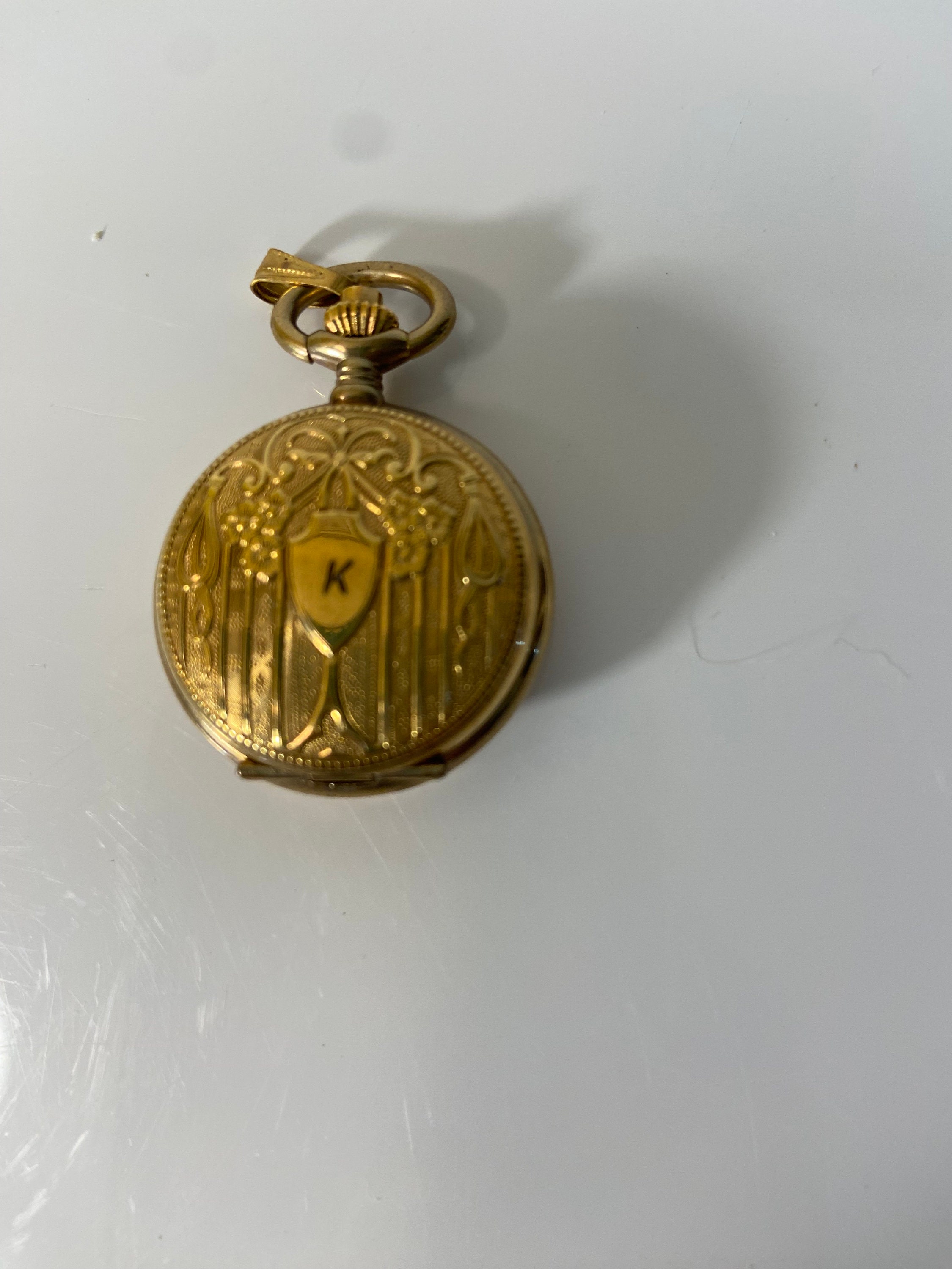 Small Gold Toned COLIBRI Mechanical Pocket Watch, 27 Jewels, Incabloc ...