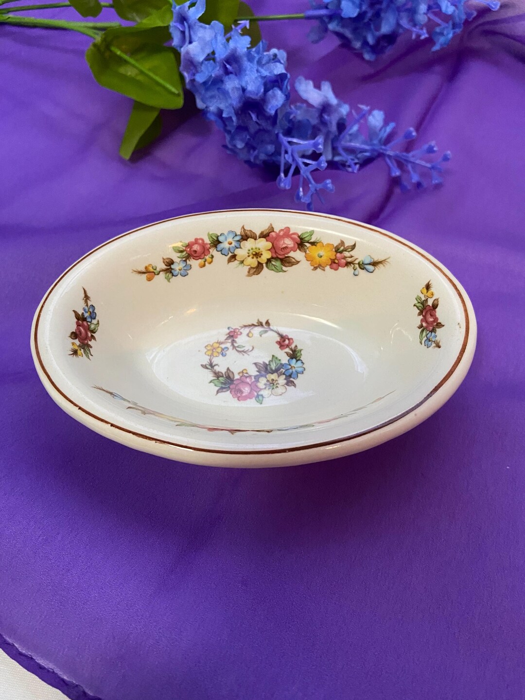 Vintage Grindley Hercules Oval Dish: English Farmhouse Floral ...