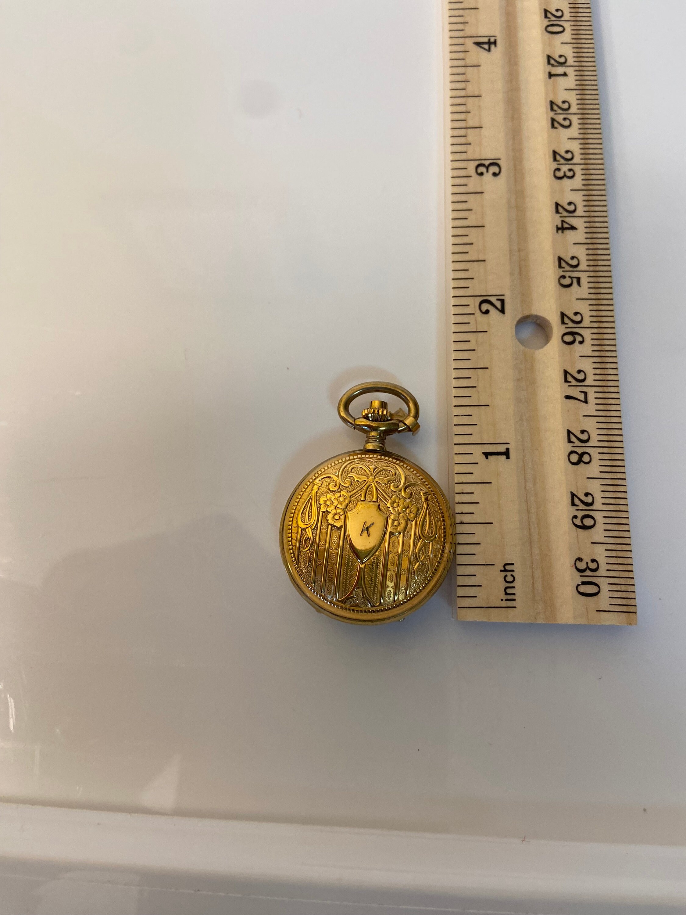 Small Gold Toned COLIBRI Mechanical Pocket Watch, 27 Jewels, Incabloc ...